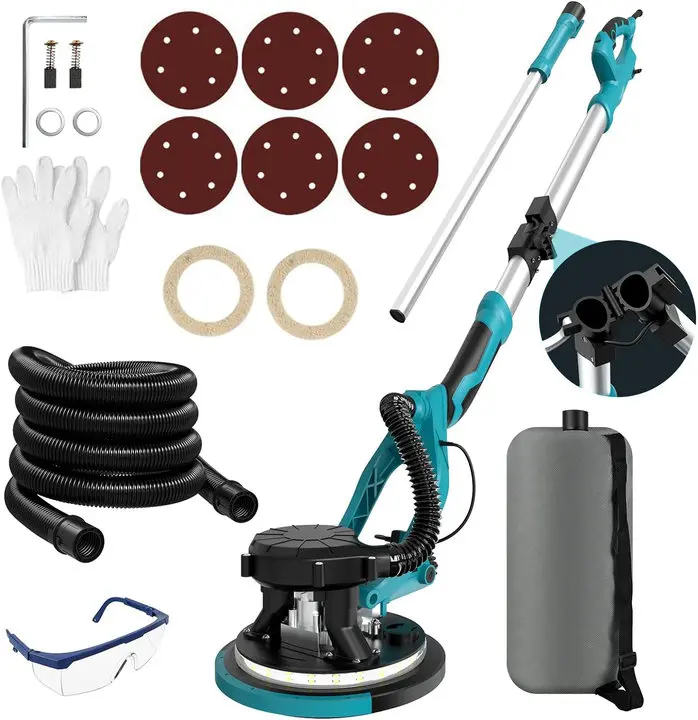 1250W-Drywall-Sander-220V-Adjust-Speed-Foldable-Floor-Wall-Polishing ...