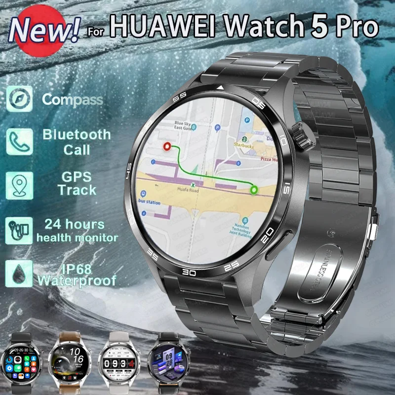 Para-Huawei-GPS-reloj-inteligente-hombres-reloj-4-Pro-AMOLED-HD ...