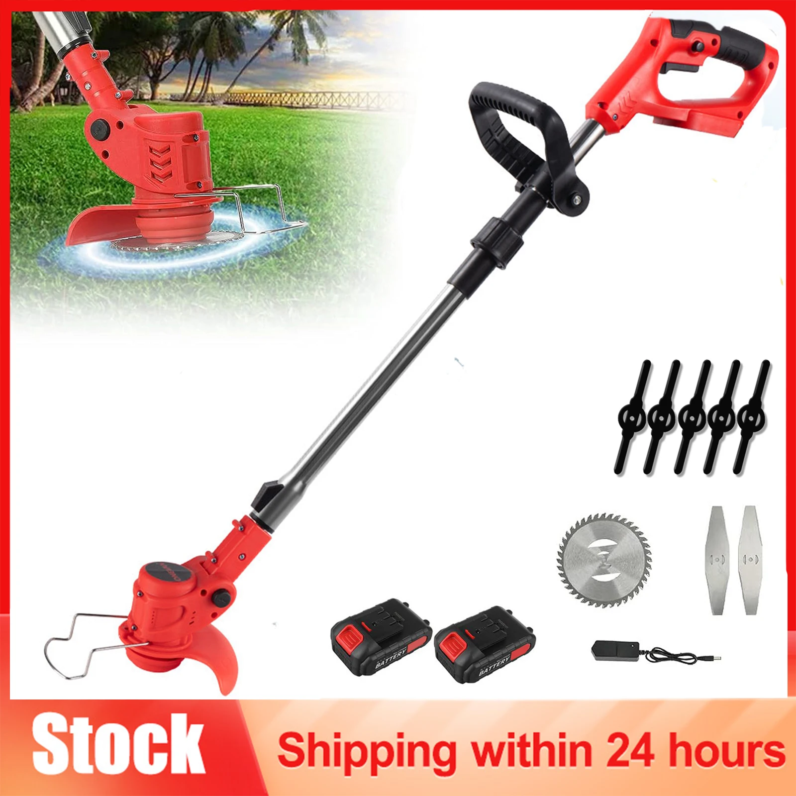 21V-Electric-Grass-Trimmer-With-Li-ion-Battery-Lawn-Mower-Powerful ...