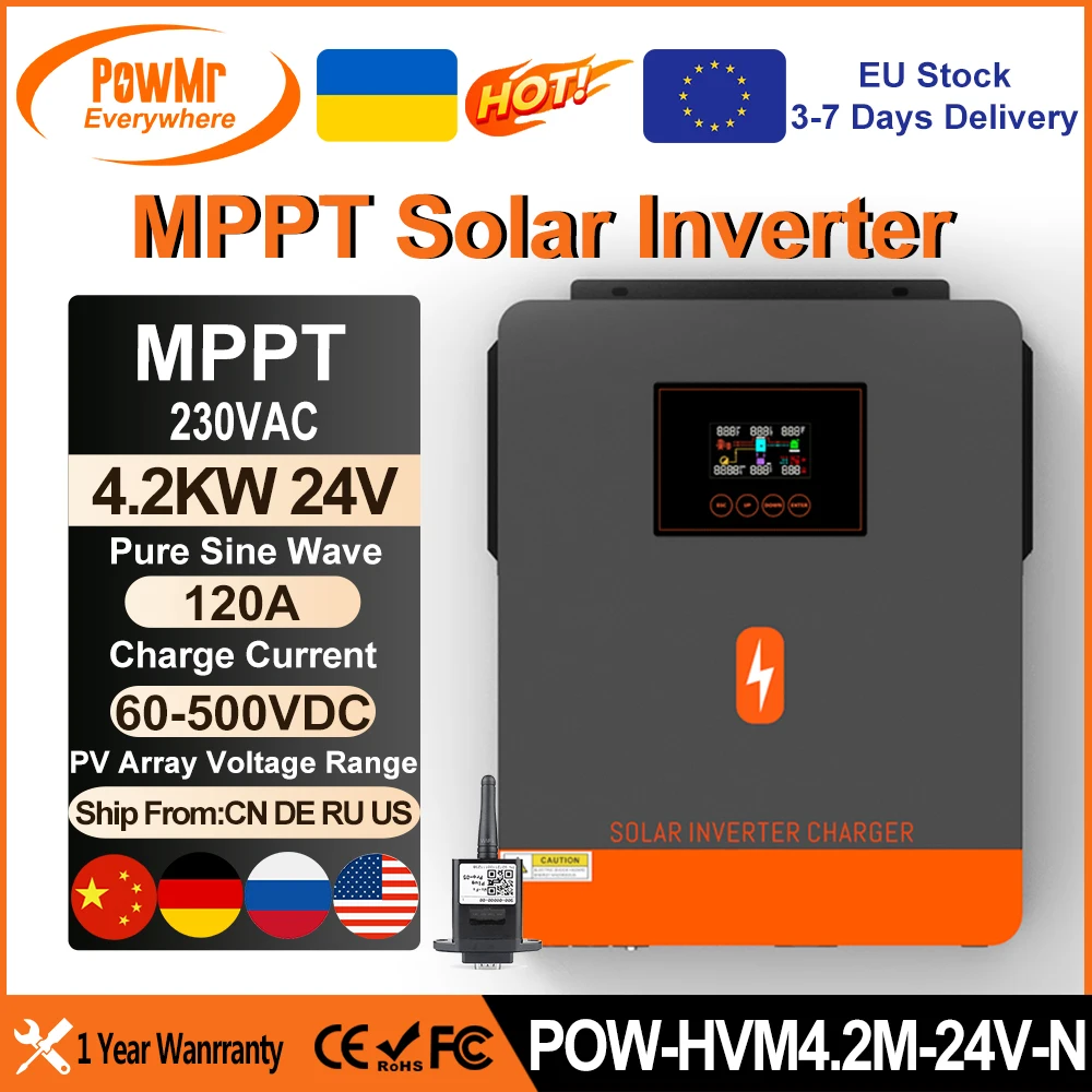 PowMr-4-2KW-24V-MPPT-Hybrid-Solar-Inverter-With-120A-Solar-Charge ...