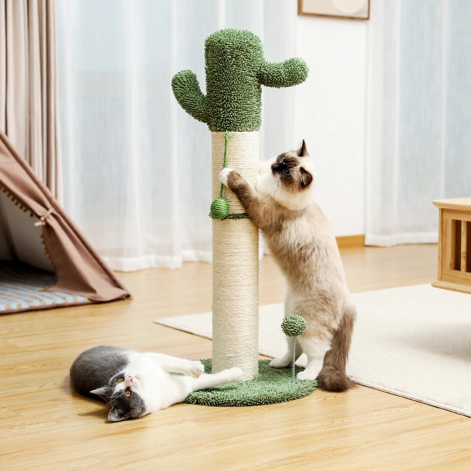 Cactus Cat Scratching Post | Cactus Cat Scratcher | Sisal Tree ...