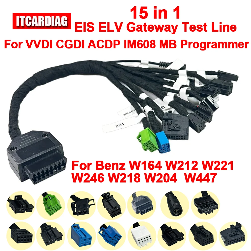15in1-EIS-ELV-Gateway-Test-Line-Platform-Cables-For-Benz-W164-W212-W221 ...