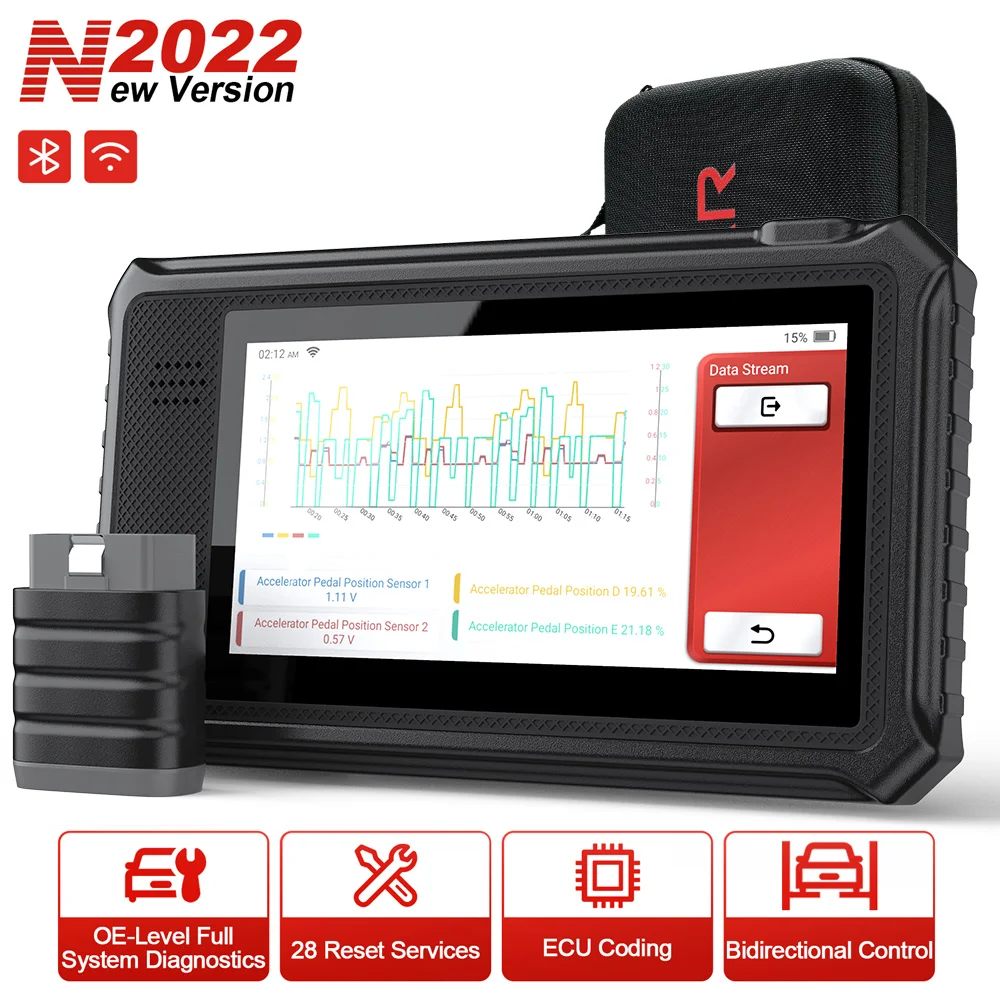 Mucar Vo6 Obd2 Scanner 28 Special Functions 2022 New Bidirectional Scan Tool Full System Car ...