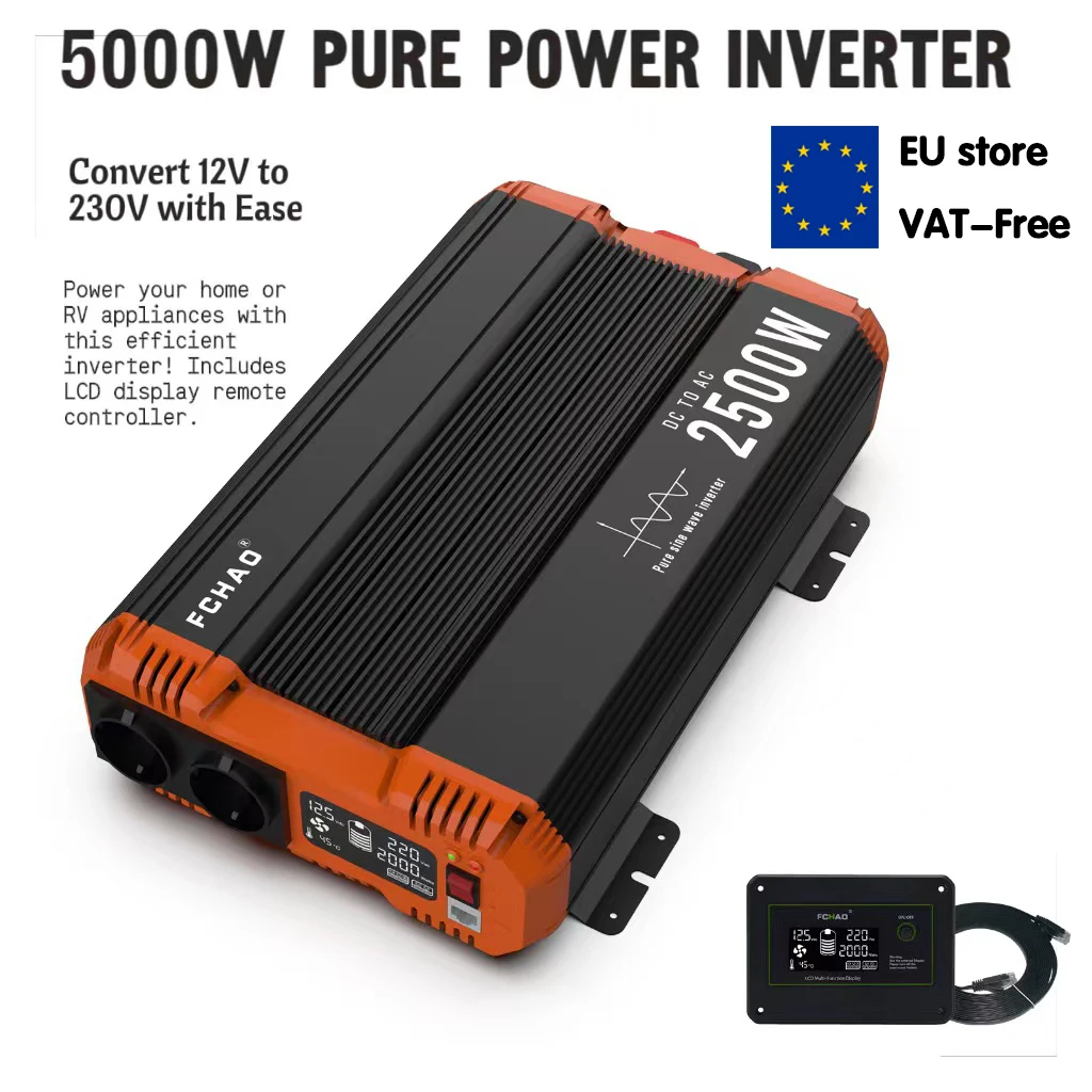 5000W-Pure-Sine-Wave-Inverter-12V-to-230V-Converter-with-LCD-Display ...