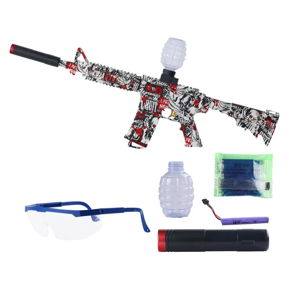 Toy gun with gel ball Electric automatic continuous fire Splash ball ...
