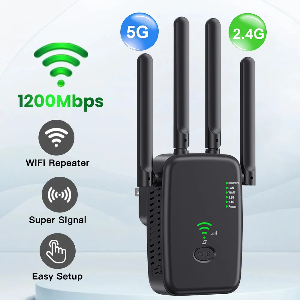 5-Ghz-WiFi-Extender-Long-Range-Wireless-WIFI-Booster-Network-Wifi-Adapter-1200Mbps-Wi-Fi ...
