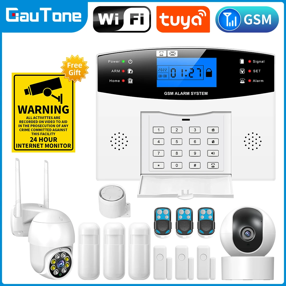 Gt App Remote Control Alarm Panel Switchable 9 Languages Wireless Home ...