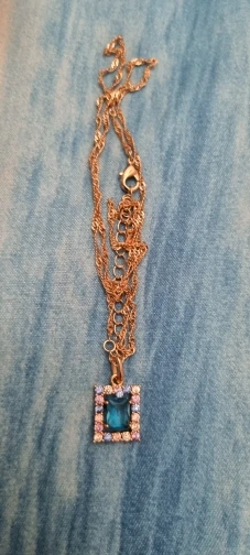 Blue Square Pendant - Sleepy Girlz Co.