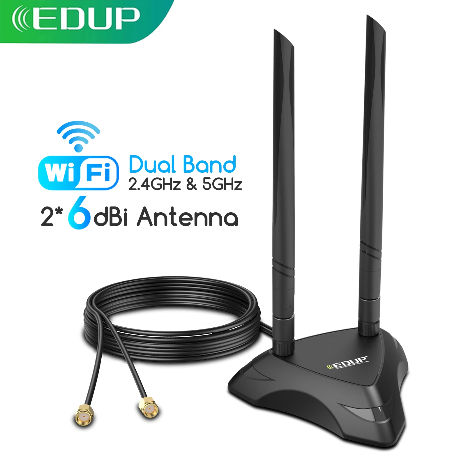 Edup Wifi Network Card High Gain Extended Antennas With Cable For Intel ...