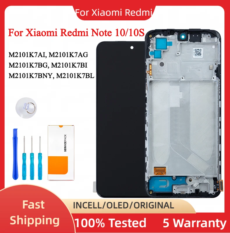 M2101K7AI-M2101K7BL-100-Tested-Display-For-Xiaomi-Redmi-Note-10S-LCD ...