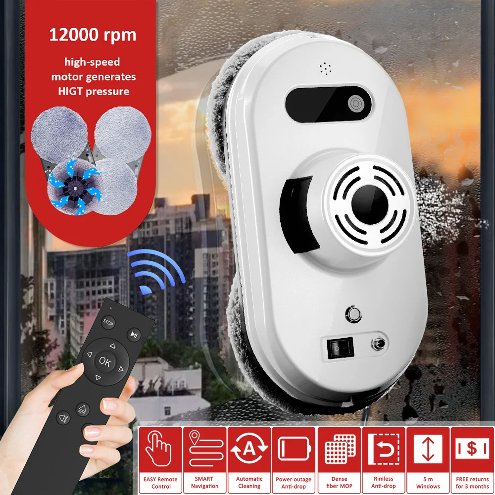 Household Window Automatic Water Spray Cleaning Robot Vacuum Cleaner ...