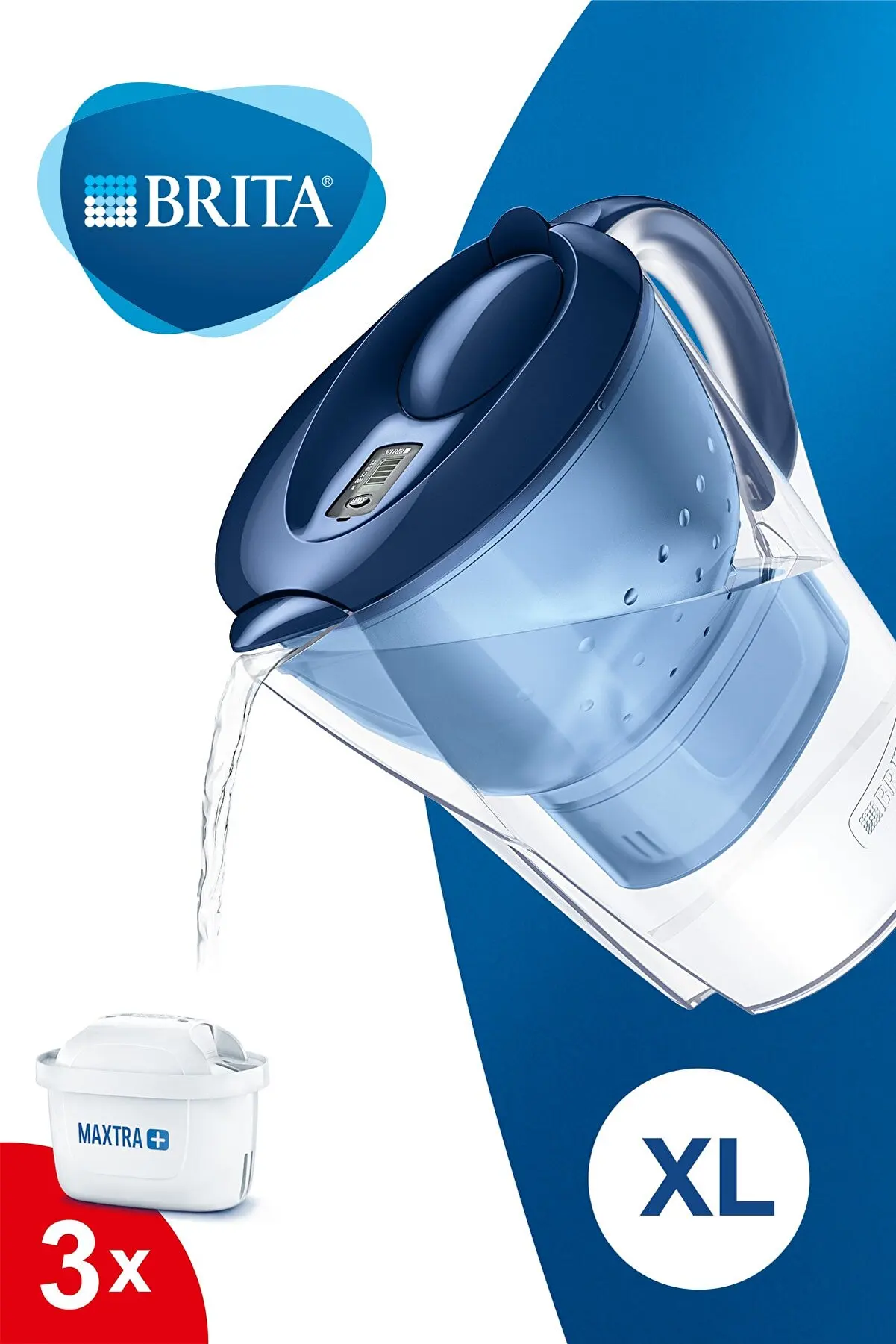BRITA-Marella-XL-Water-Filter-Jug-Bottle-Maxtra-With-Replacement-Water ...