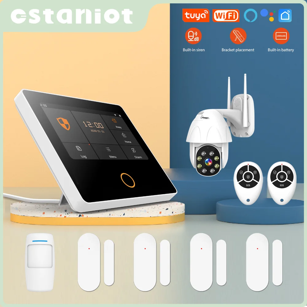 Ostaniot Wifi Tuya Smart Home Burglar Alarm Kit Wireless Security ...