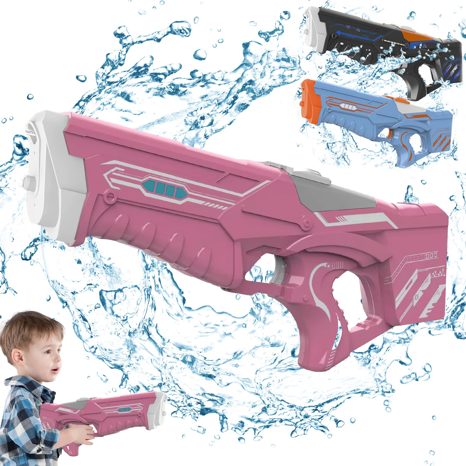 Electric-Water-Guns-Toys-Automatic-Continuous-Launch-Water-Gun-500mAh ...