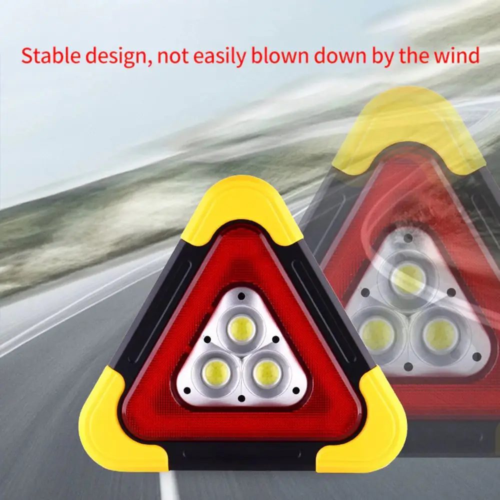 Car-Triangle-Warning-Light-Portable-Reflective-Battery-Powered ...