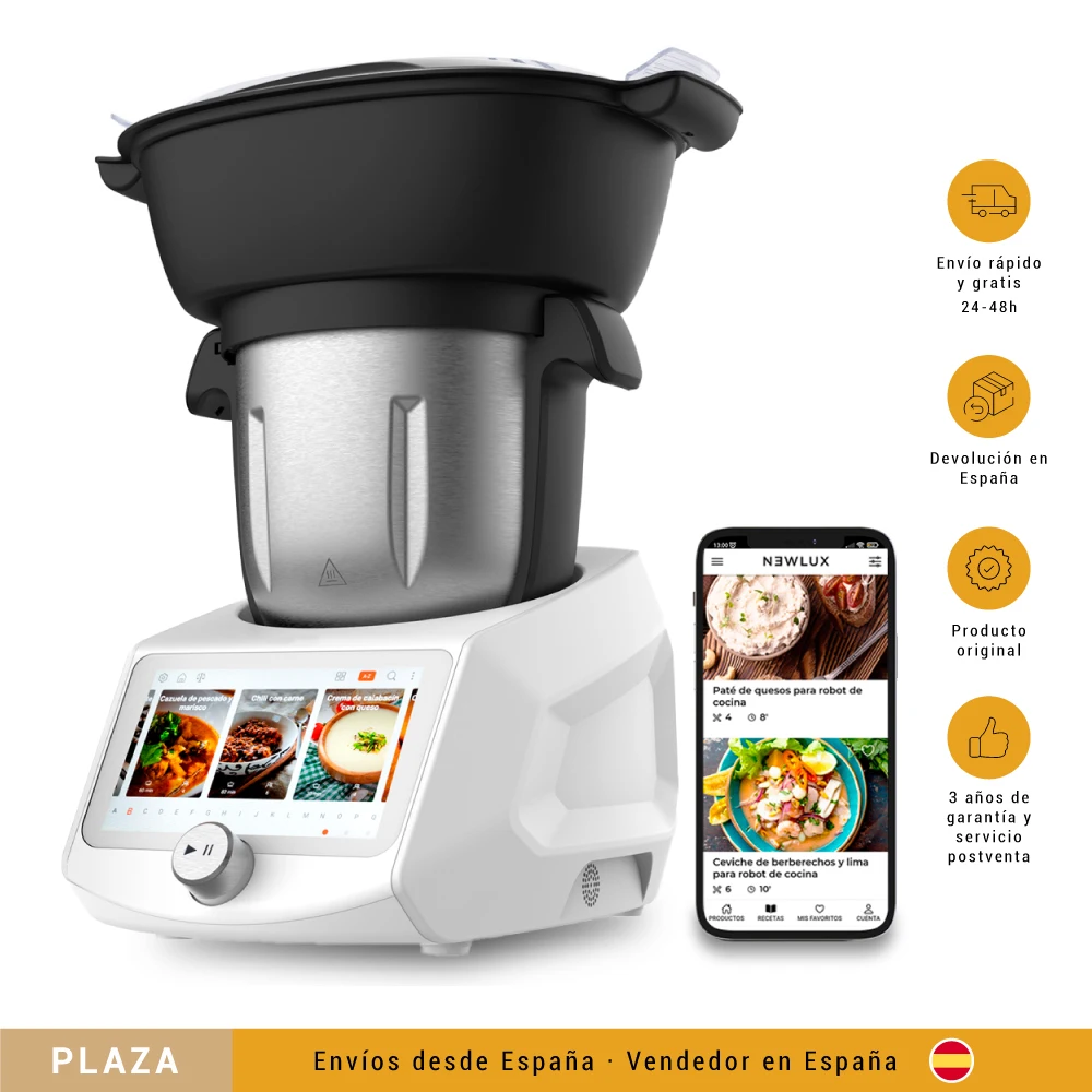 Robô de cozinha multifunções rm990 wifi, 1400w, 3l, 12 vel + turbo, 8 ...