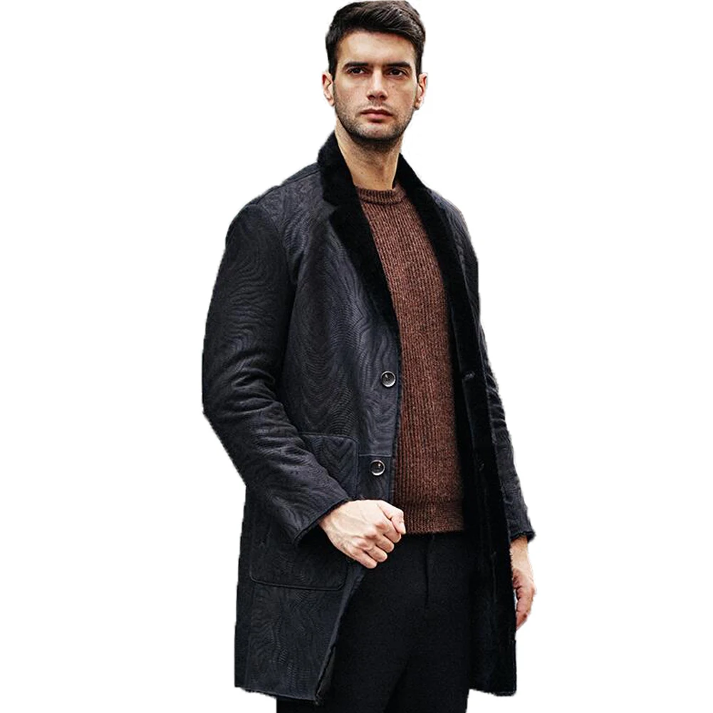 Denny&Dora Men's Shearling Leather Jacket Turkey Imported Merino ...