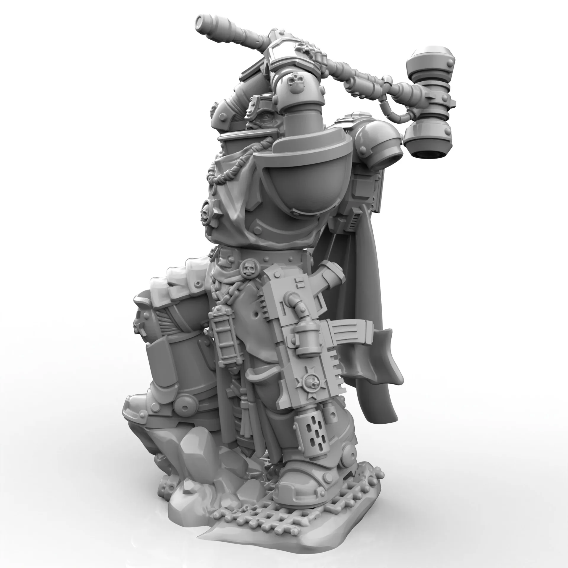 Космодесантник кастелян Warhammer 40K size 40mm gray resin разобранный ...