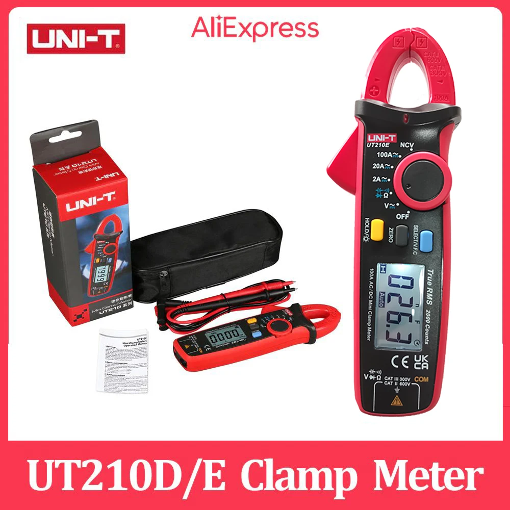 N Ut210d True Rms Digital Clamp Meter Uni | Uni Mini Clamp Meter Ut210e ...