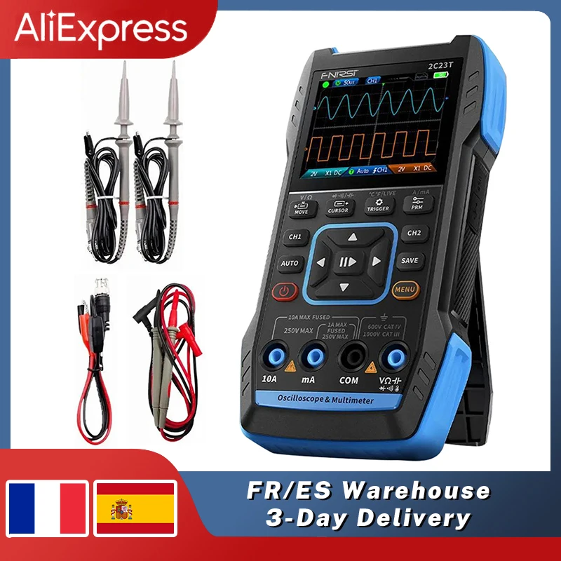 FNIRSI-2C23T-Handheld-Digital-Oscilloscope-Dual-Channel-10MHZ-2-50MS-s ...