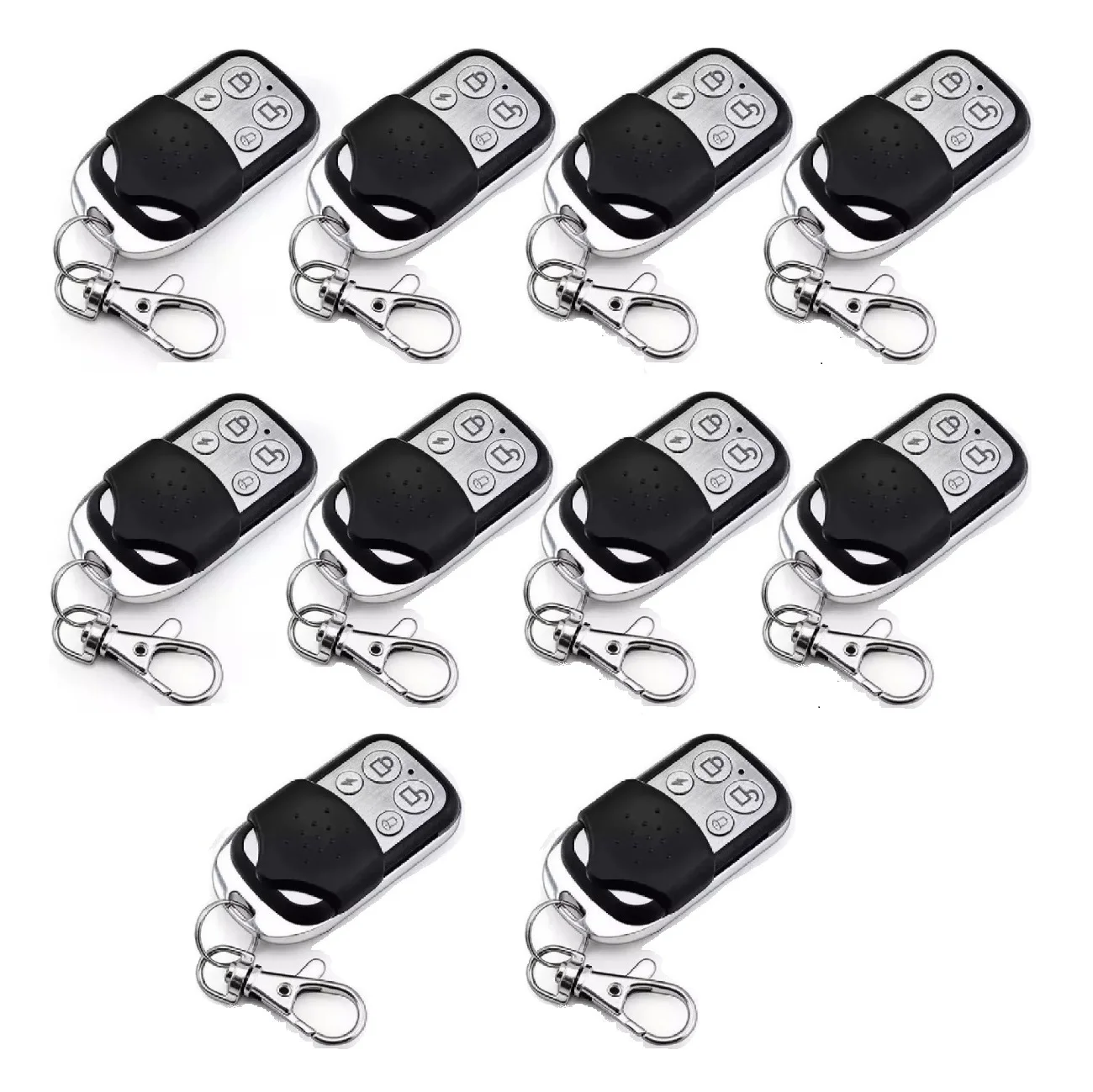No Brasil Kit 10 Remote Control Clone Rectangular 433 Mhz Copy Duplica ...