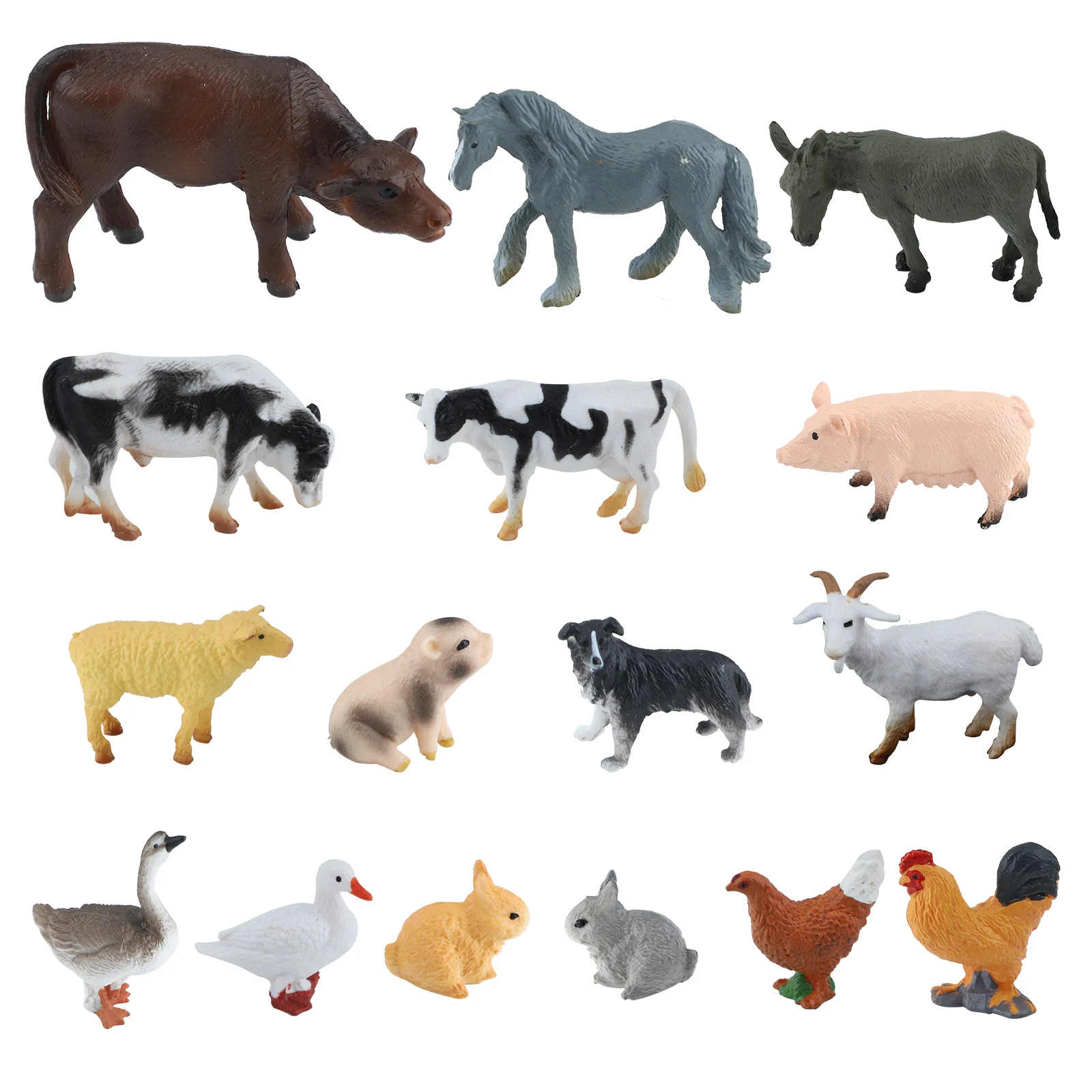 Set-of-16-farm-animal-figurines-Mini-realistic-farm-animals-Party-toys ...
