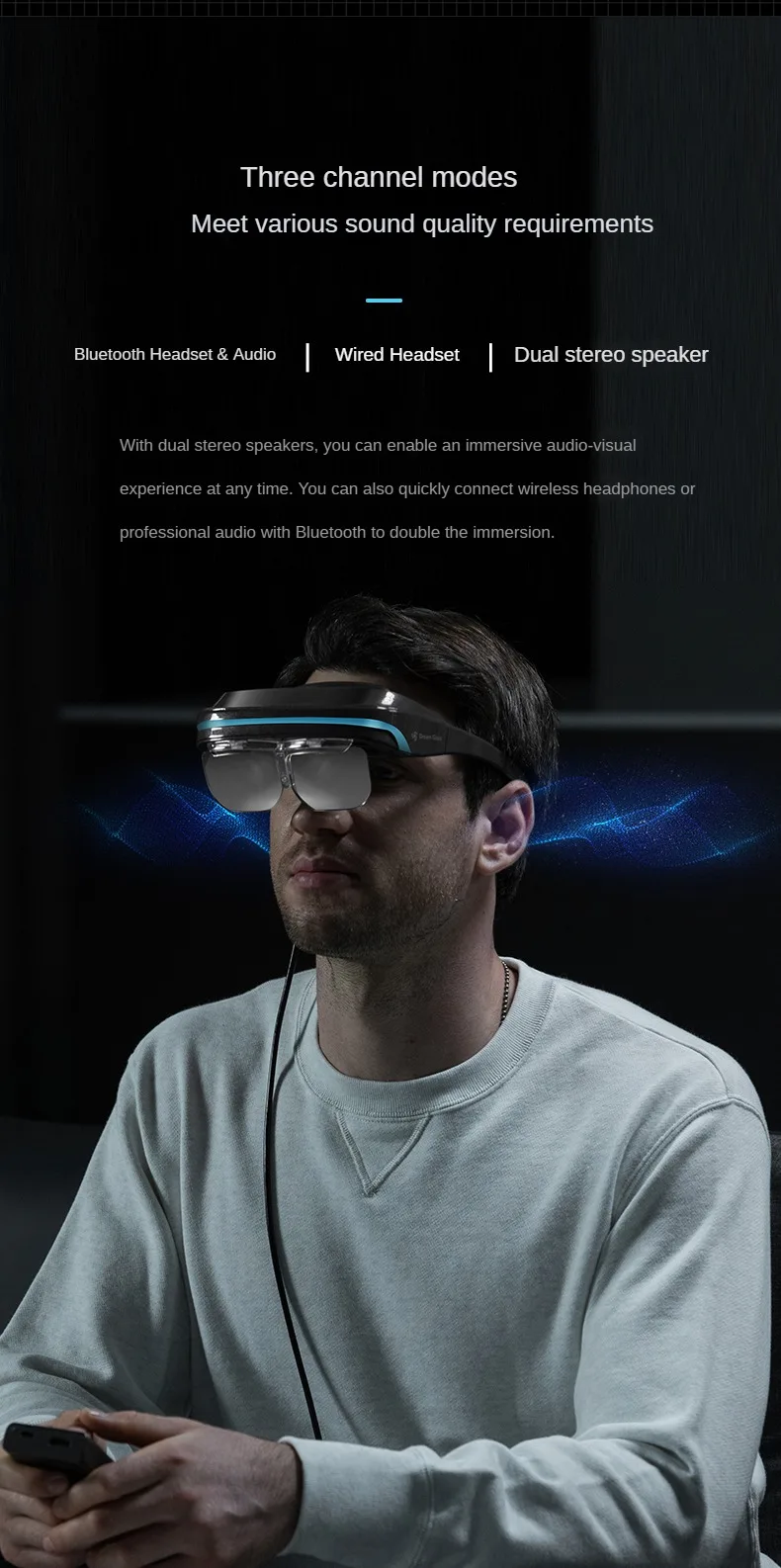 Dream Glass 4K HD AR Smart Glasses Foldable And Lightweight 3D Game VR ...