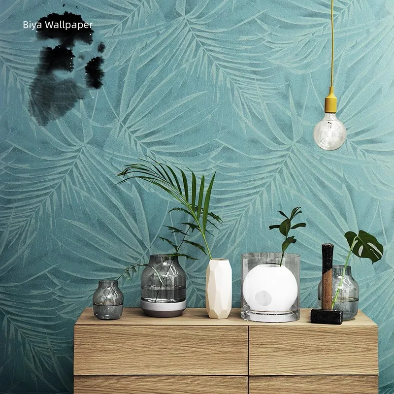 Nordic-Green-Wallpaper-Background-Wallpaper-Non-Self-Adhesive-Brushing ...