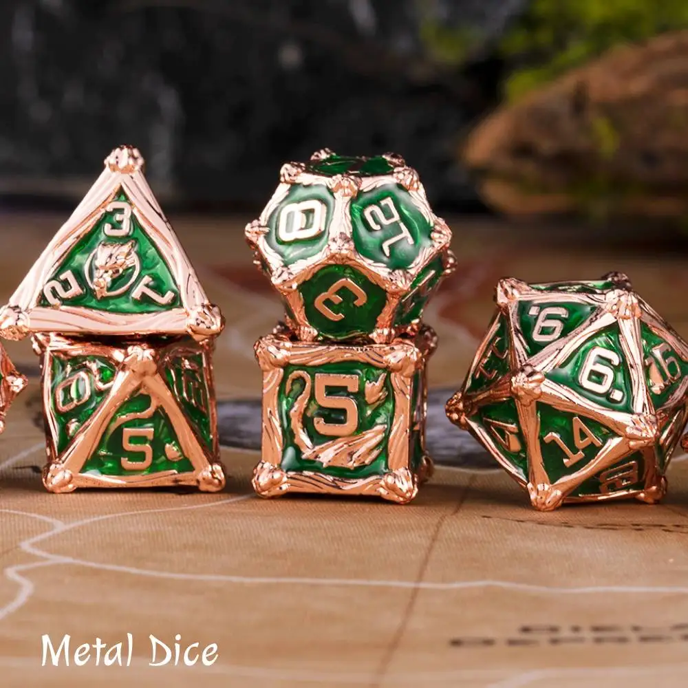 Metal-Polyhedral-Dice-DND-Dice-Role-Playing-Dice-RPG-dice-set-cthulhu ...