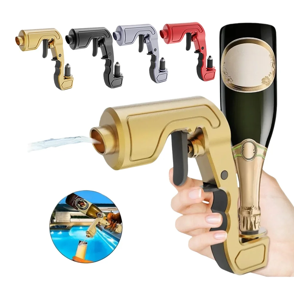 Champagne Gun,Portable&Safe Beer Shooter,Lightweight Plastic Sprayer ...