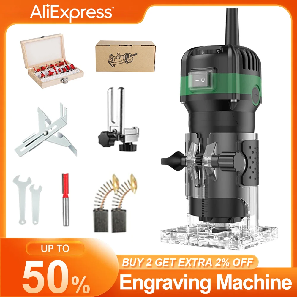 800W-Electric-Wood-Router-Woodworking-Electric-Trimmer-Engraving ...
