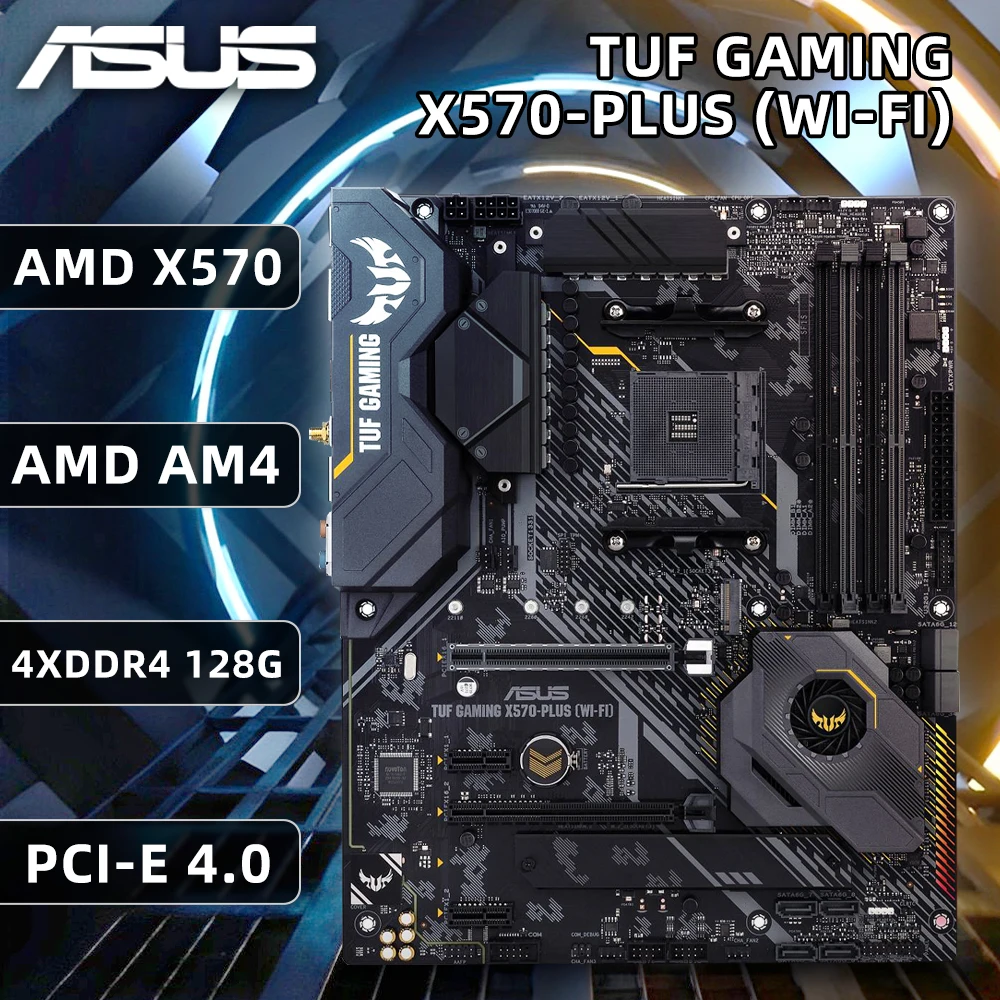 X570-Motherboard-ASUS-TUF-GAMING-X570-PLUS-WI-FI-AM4-support-AMD-3rd ...