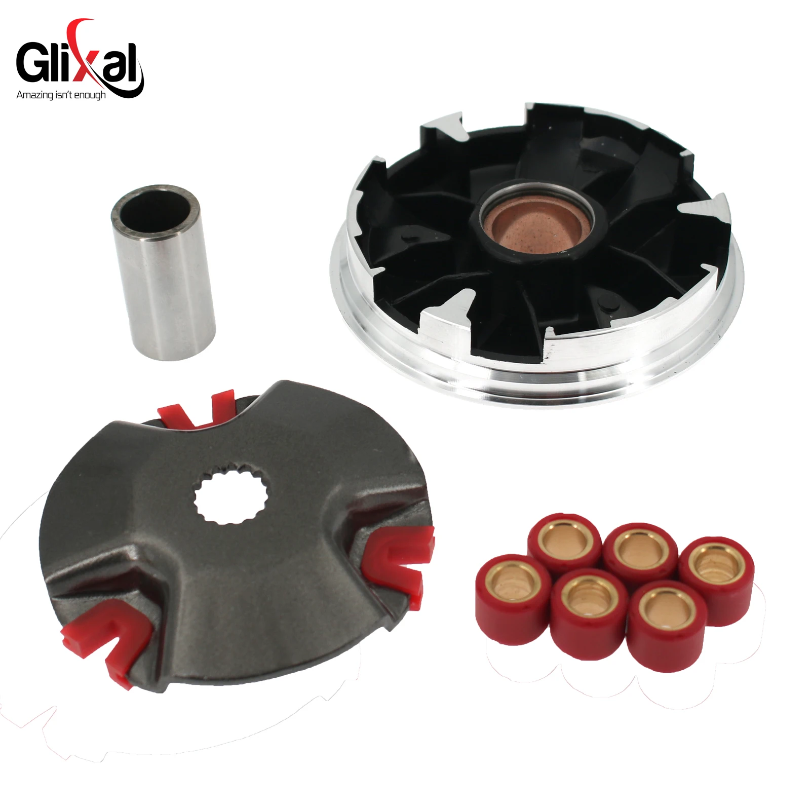 Glixal High Performance Racing Variator Kit with 7g Roller Weights Jog 90 4DM 2-Stroke 1E50QMF ...