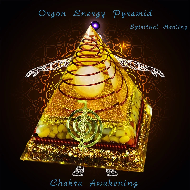 EMF Protection Orgonite Pyramid For Meditation Healing Ornament Reiki ...
