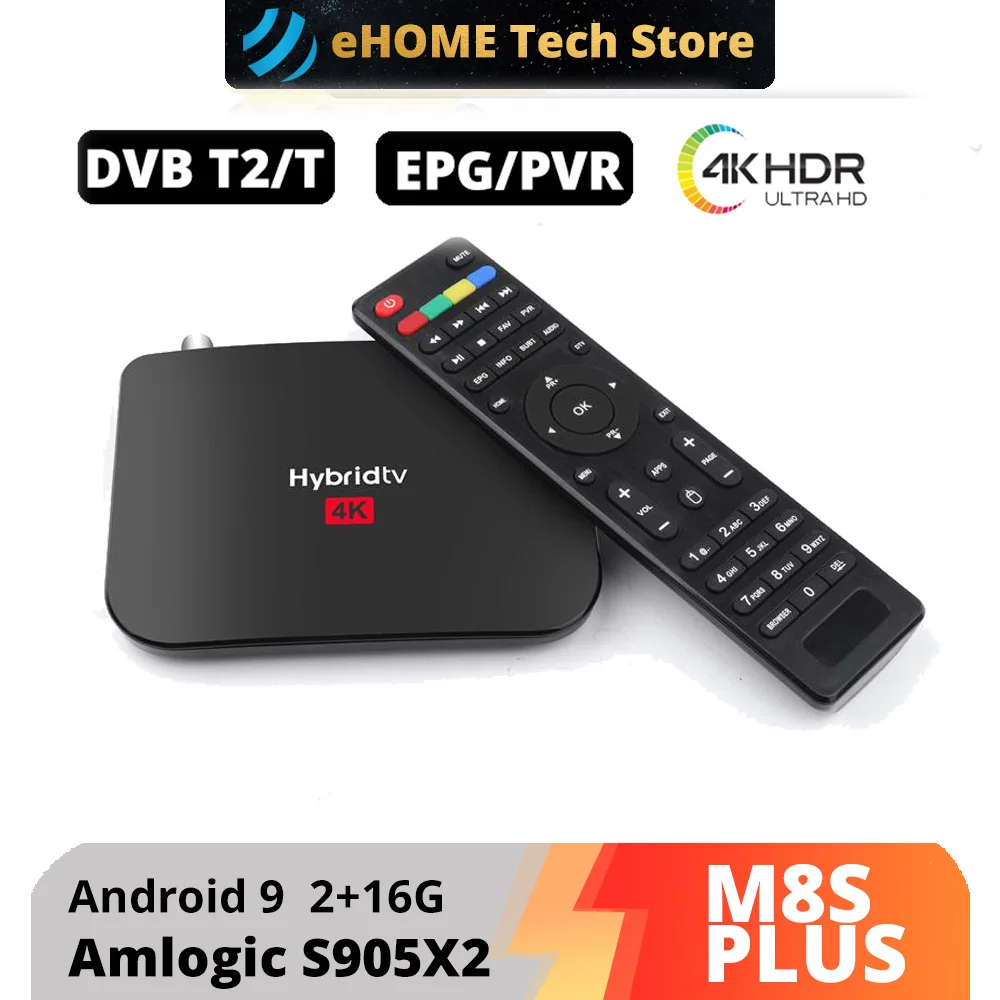 Mecool M8s Plus Hybird Dvb T/t2 2gb/16gb Android 9.0 Tv Box Amlogic ...