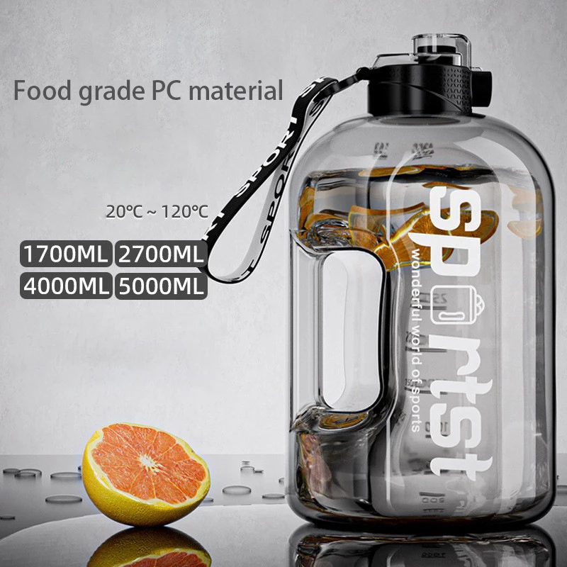 2.7 Liter Outdoor Sport Water Bottle Pc Material Precise Scale Portable ...