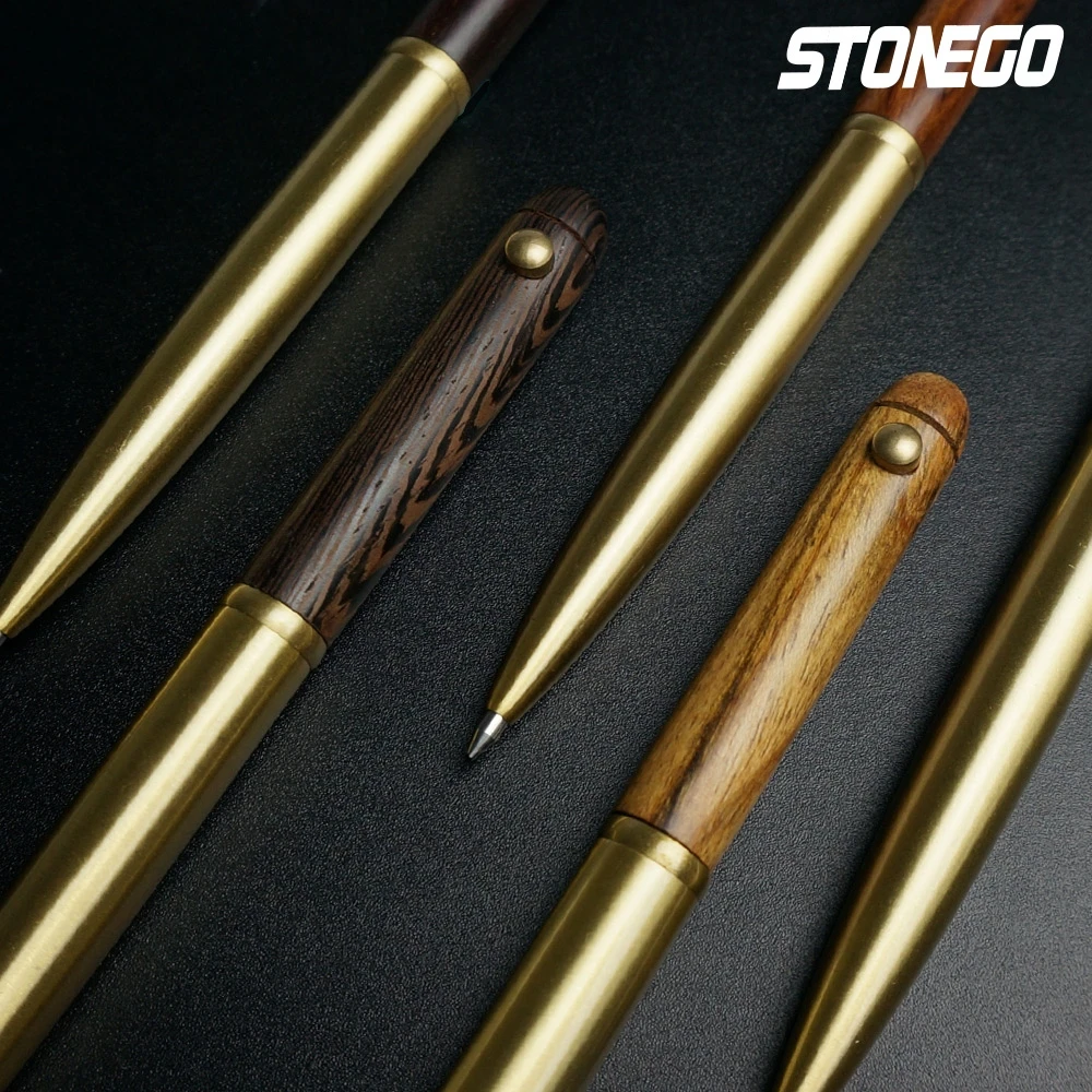 Wooden-Retractable-Roller-Ball-Pens-Smooth-Writing-Signature-Executive ...