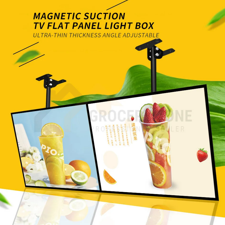 LED-Ultra-thin-TV-Light-Box-Coffee-Shop-Restaurant-Menu-Board-Hanging ...