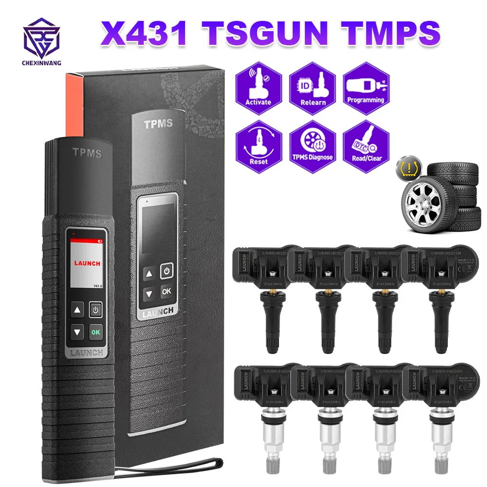 X431-TSGUN-TPMS-Car-Tire-Pressure-Diagnostic-Tool-Relearn-Active ...
