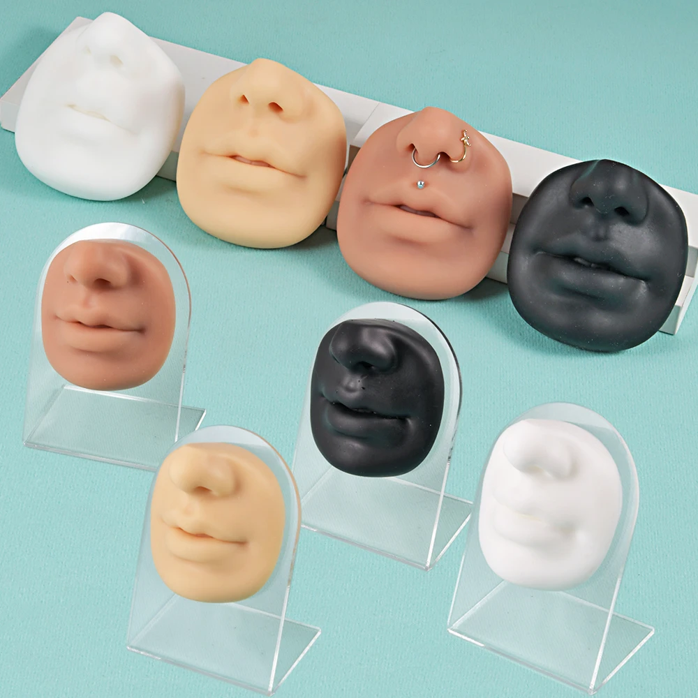 Soft-Silicone-Mouth-Nose-Model-For-Piercing-Face-Model-Simulation ...