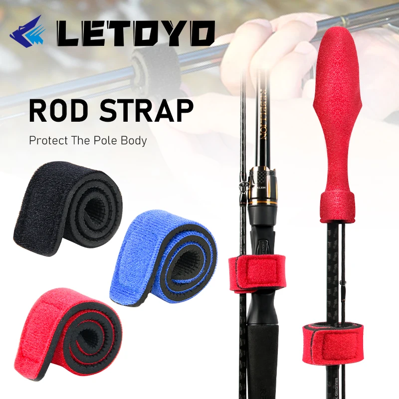 LETOYO-2-4-6-pcs-thicken-Firm-Fishing-Rods-Holder-Belt-strap-with-caps ...