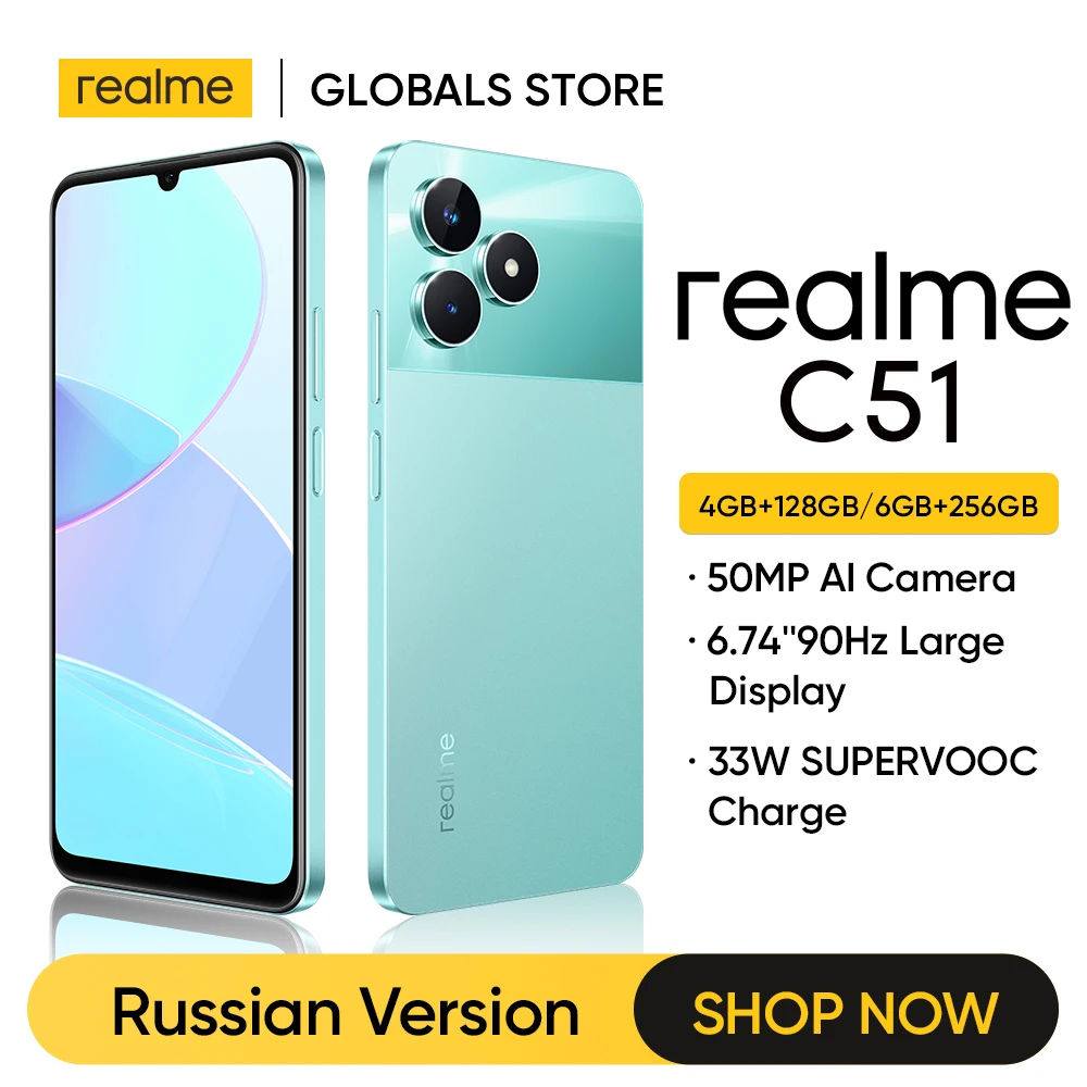 realme-C51-NFC-50MP-Camera-33W-SUPERVOOC-Charge-5000mAh-Battery-6-74 ...