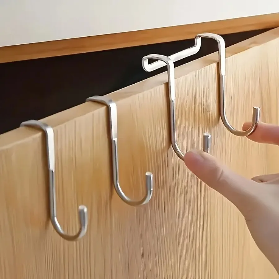 1 Piece Silver Metal Seamless Hook, Suitable for Kitchens, Bathrooms ...