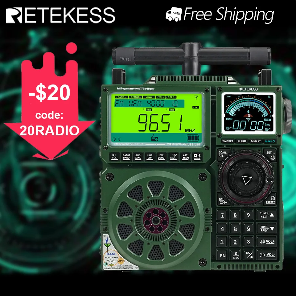 Retekess-TR113-Portable-Radio-Flagship-Fever-Receiver-Full-Band-Ham ...