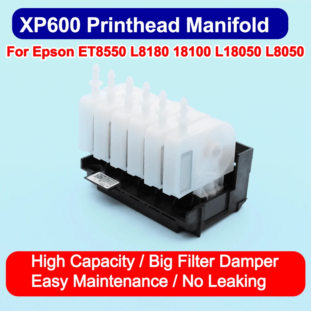 XP600 ET8550 L8180 Printhead DTF Manifold Adaptor Print Head Converter ...