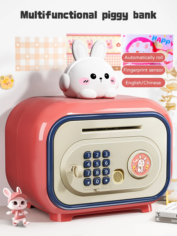 Electronic Pos Savings Piggy Bank Kids Deposit Machine Cash Coin ...