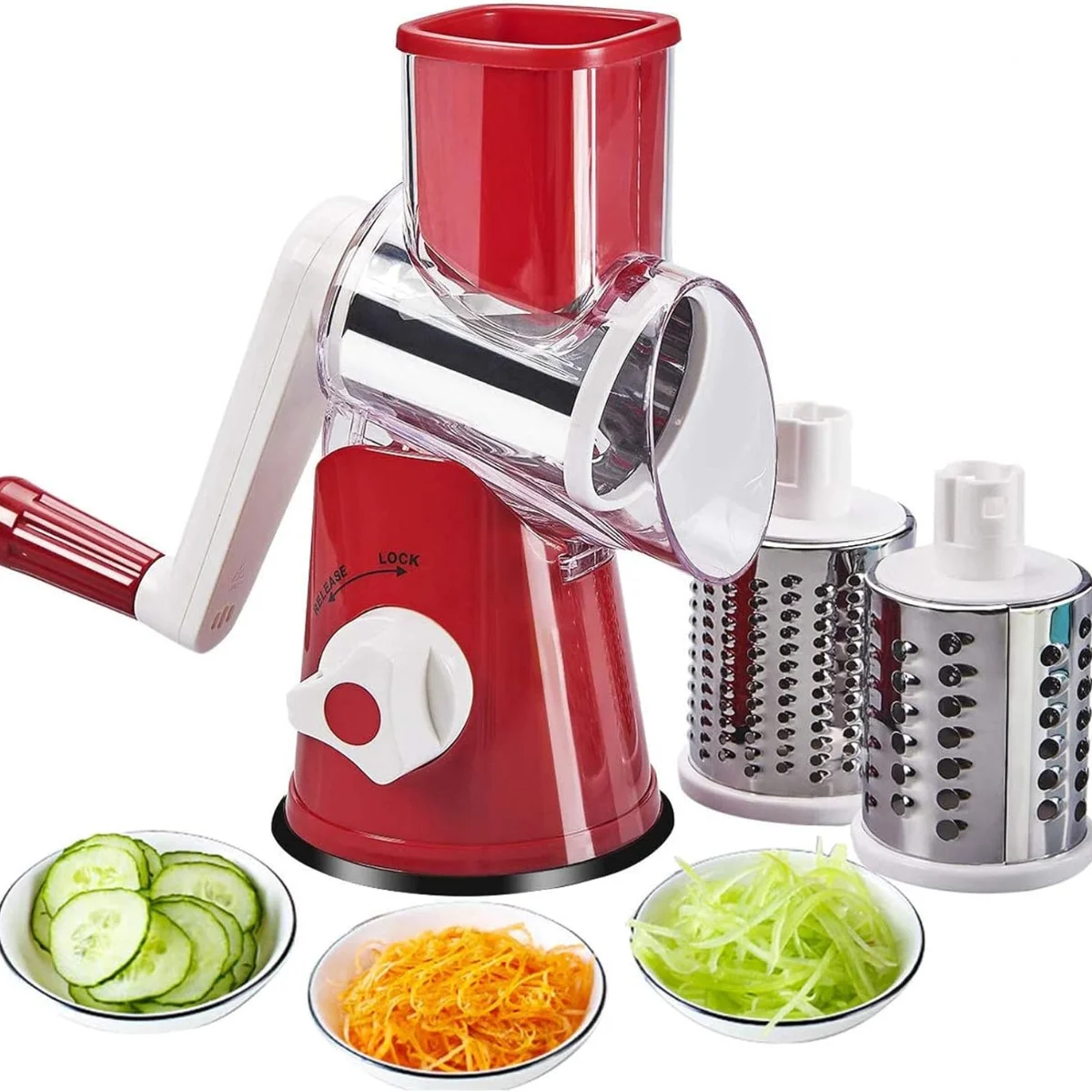 Manual grater with 3 different cut grater, cut, pulverize kitchen ...