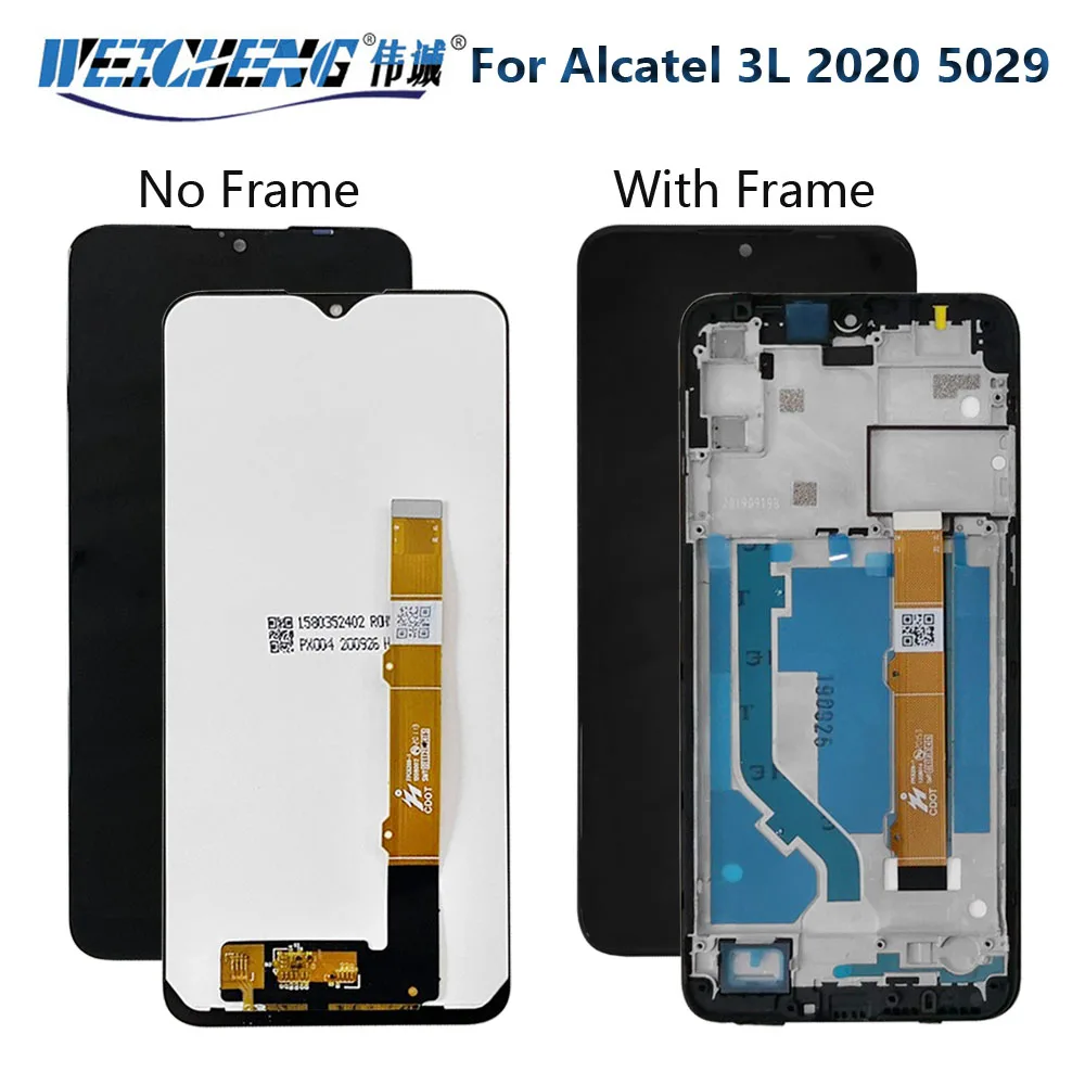 Full-LCD-With-Frame-For-Alcatel-3L-2020-OT5029-5029D-5029Y-5029U-5029 ...