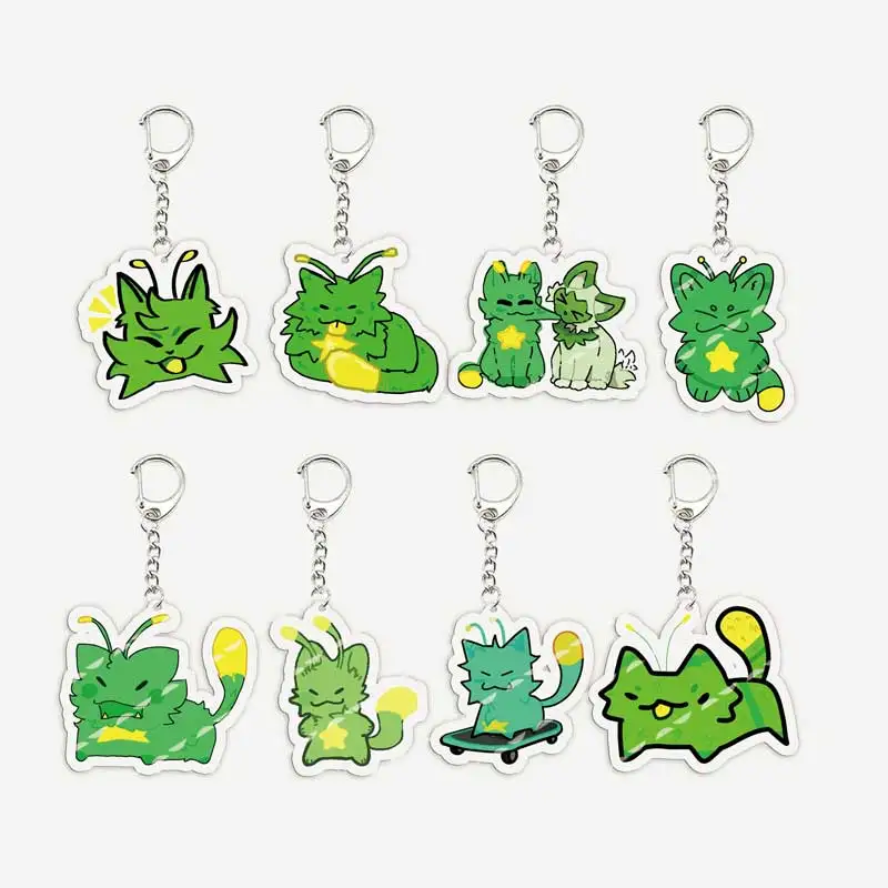 Cute Gnarpy Keychain for Accessories Bag Acrylic Gnarpy Alien Cat ...