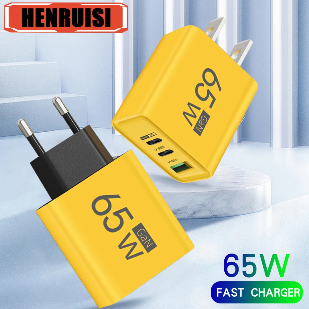 65w-gan-usb-typ-c-ladeger-t-schnell-aufladen-handy-adapter-3-anschl-sse ...